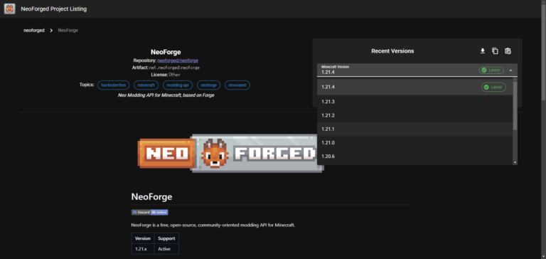 【マイクラ】NeoForgeの導入方法【Java版／1.21対応】 | はらはらマイクラブログ